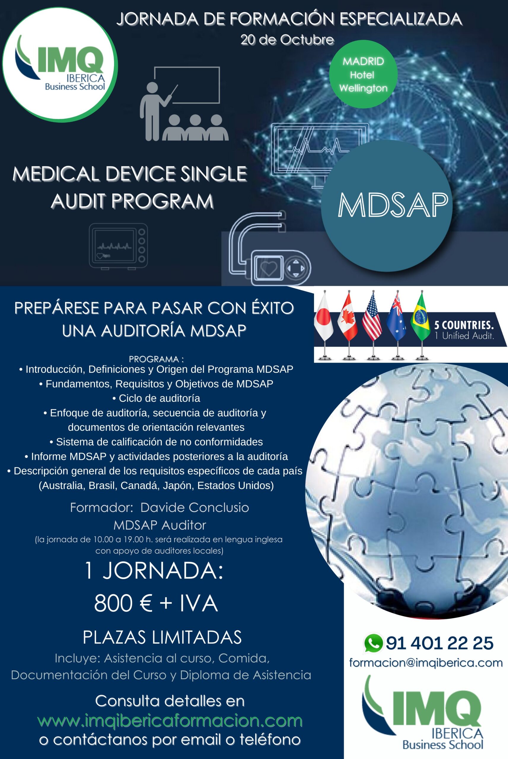 Jornada de Formación sobre Medical Device Single Program (MDSAP)